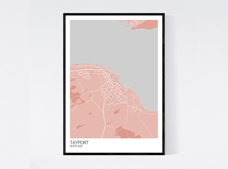Tayport Scotland Map Art Print Many Styles 350gsm Art | Etsy