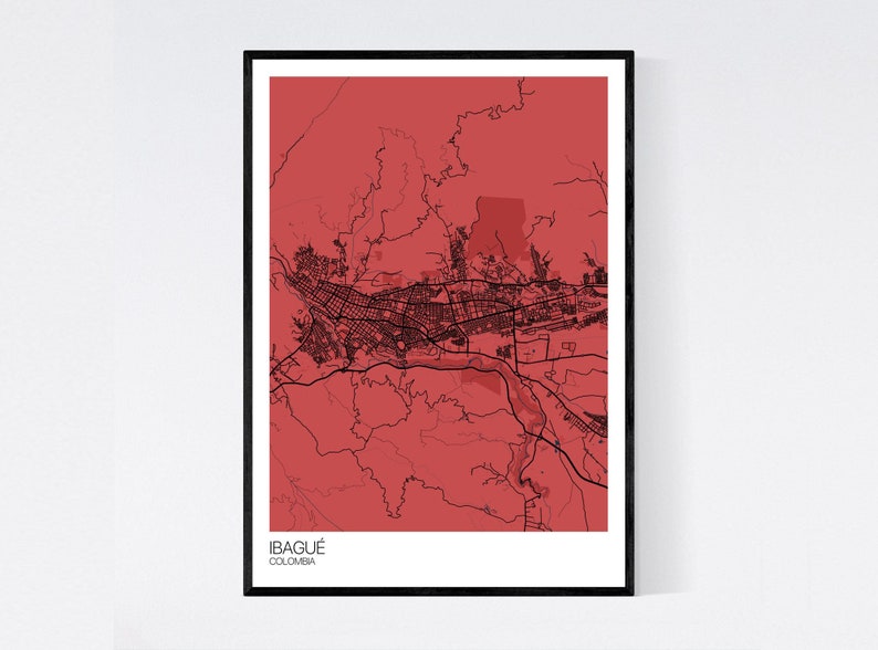 Ibague Colombia Map Art Print Many Styles 350gsm Art - Etsy