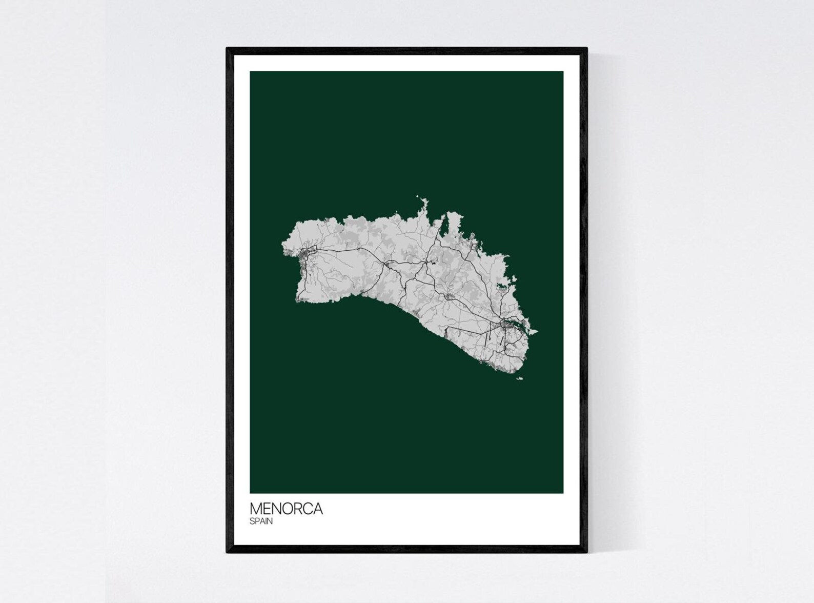 Menorca Spain Island Map Art Print Many Colours 350gsm - Etsy