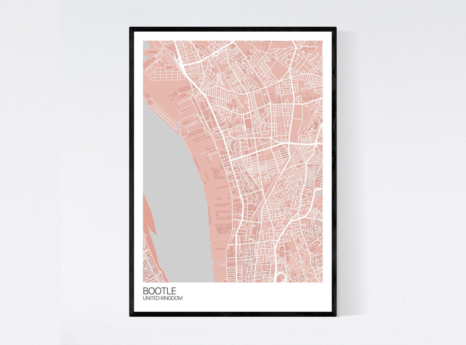 Bootle United Kingdom Map Print Many Colours Fast - Etsy