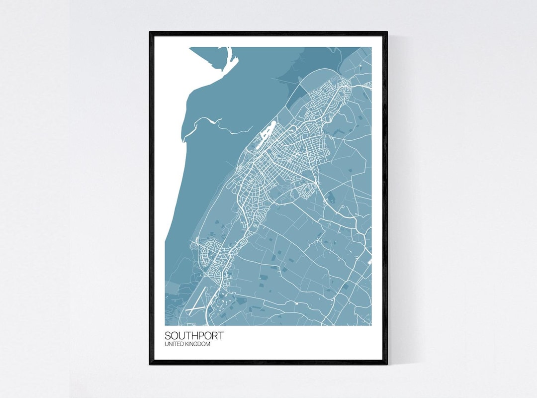 Southport, United Kingdom City Map Art Print Many Colours 350gsm Art ...