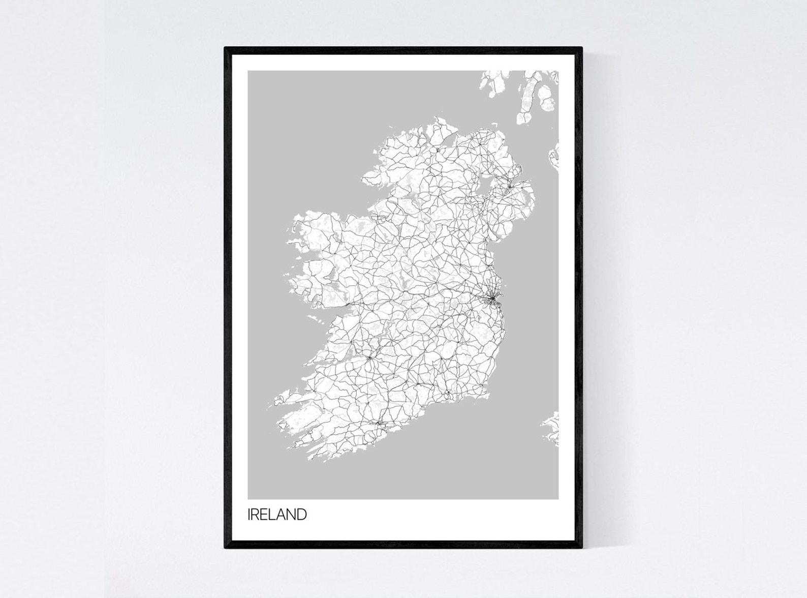 Ireland Map Print Many Colours Fast Delivery Scandi // - Etsy