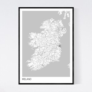 Ireland Map Print - Many Colours - Fast Delivery - Scandi // Vintage ...