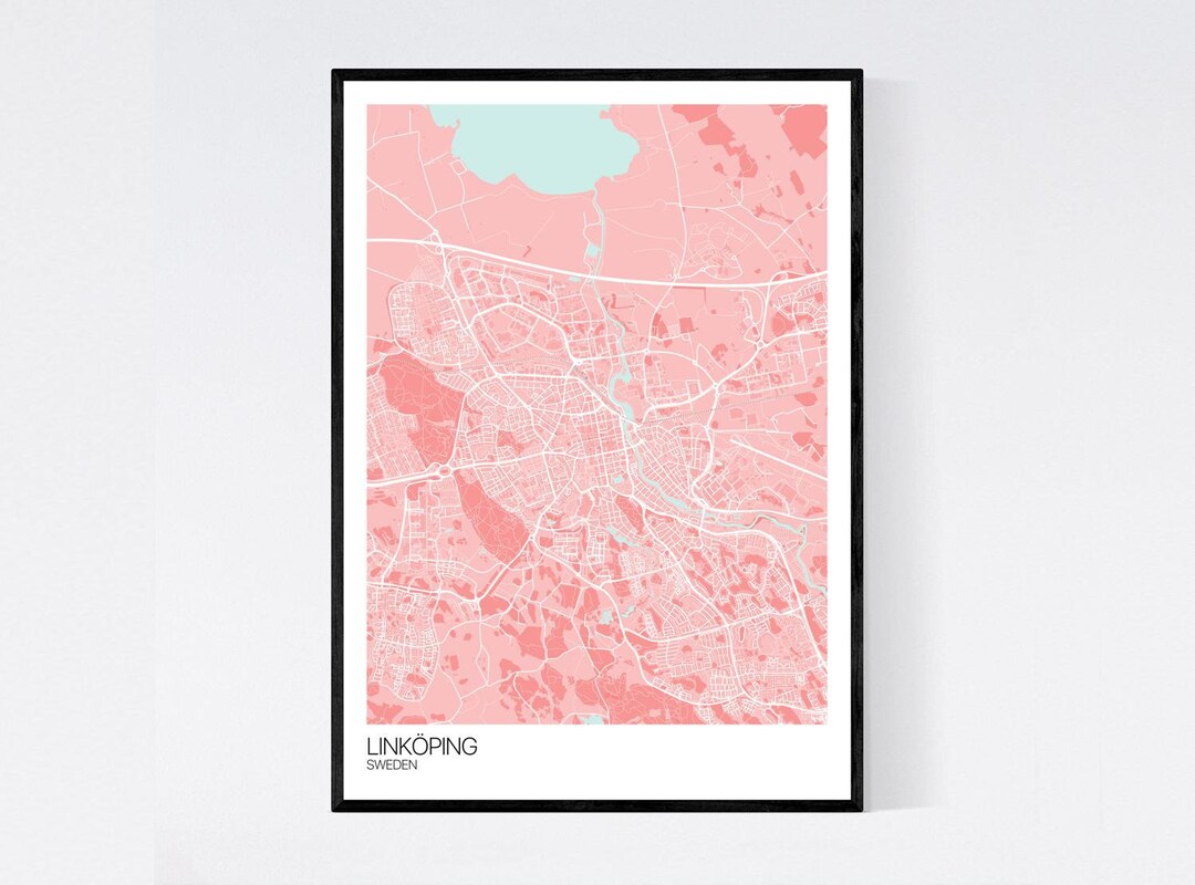 Linköping, Sweden Map Art Print - Many Styles - 350gsm Art Quality ...