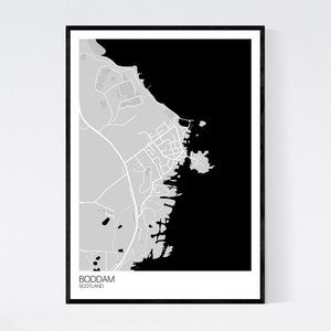 Boddam Scotland Map Art Print Many Styles 350gsm Art - Etsy