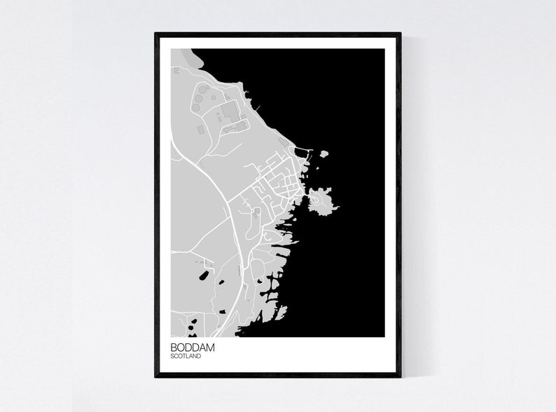 Boddam Scotland Map Art Print Many Styles 350gsm Art | Etsy