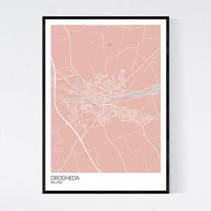 Drogheda City Map Art Print Many Styles 350gsm Art Quality - Etsy