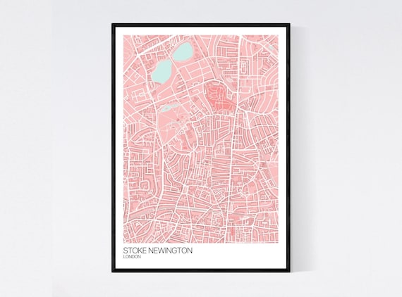 Stoke Newington London Map Art Print Many Colours 350gsm | Etsy UK
