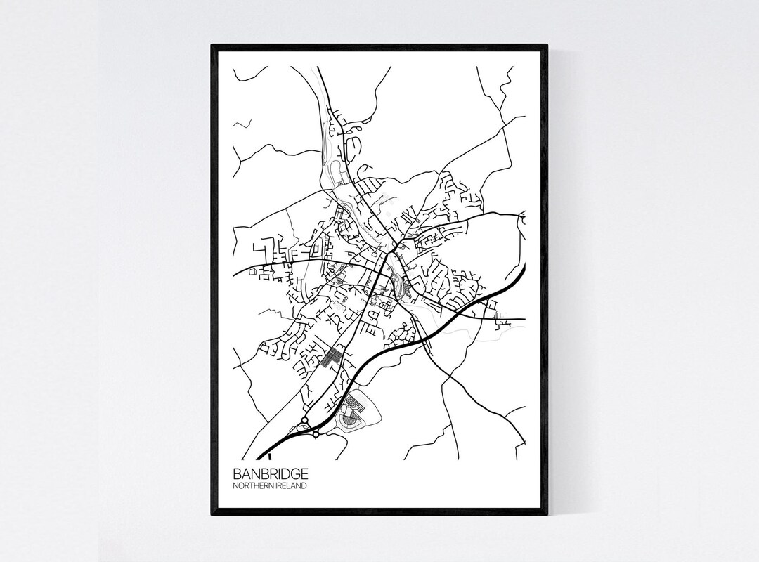 Banbridge, Northern Ireland Map Art Print Many Styles 350gsm Art ...