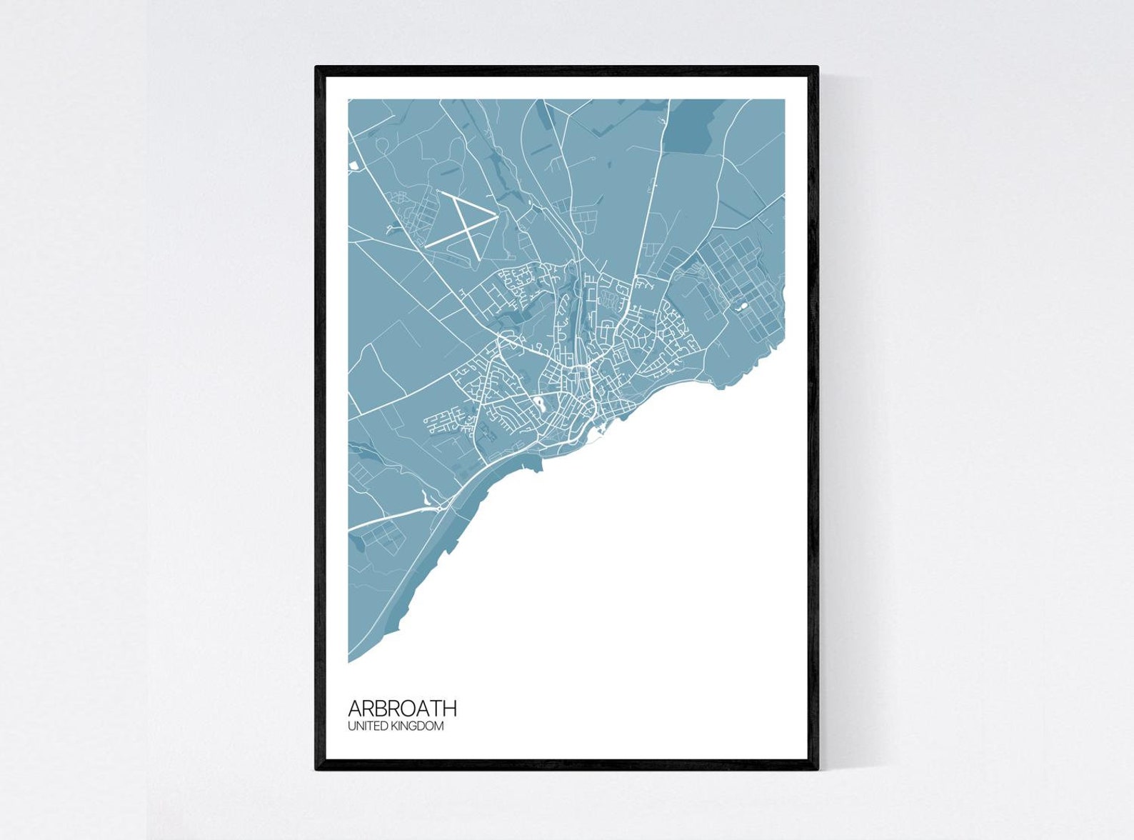 Arbroath Scotland City Map Art Print Many Styles 350gsm - Etsy UK