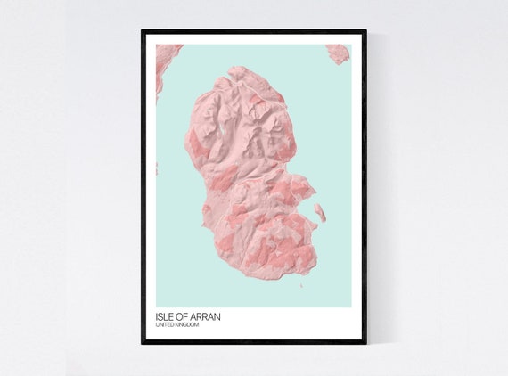 Isle of Arran Topographic Map Print Many Colours Fast | Etsy