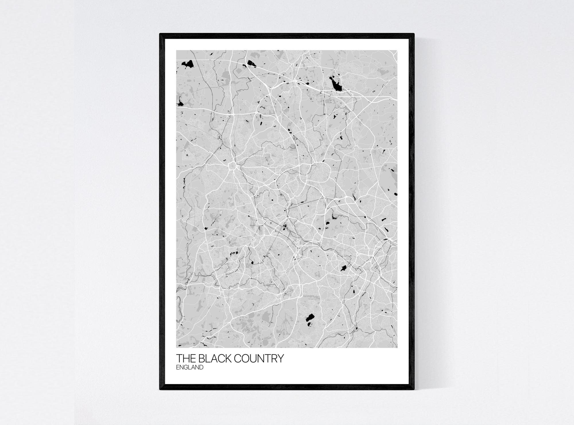 The Black Country England Map Art Print Many Styles - Etsy UK