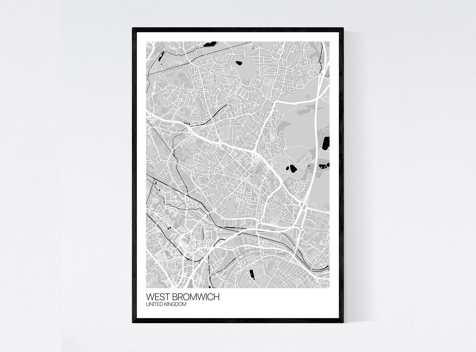 West Bromwich United Kingdom City Map Art Print Many - Etsy