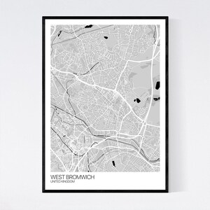 West Bromwich United Kingdom City Map Art Print Many - Etsy