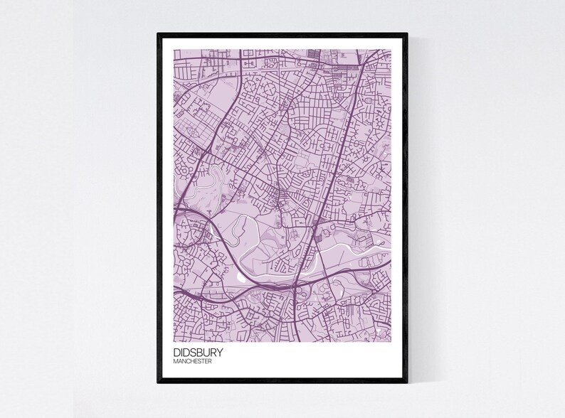 Didsbury United Kingdom Map Print Many Colours Fast | Etsy