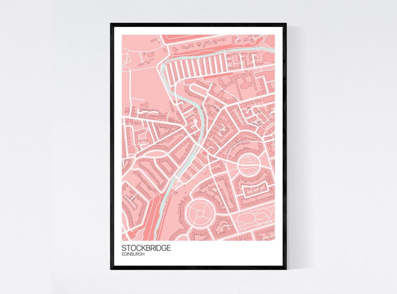 Stockbridge Edinburgh City Map Art Print Many Colours - Etsy UK