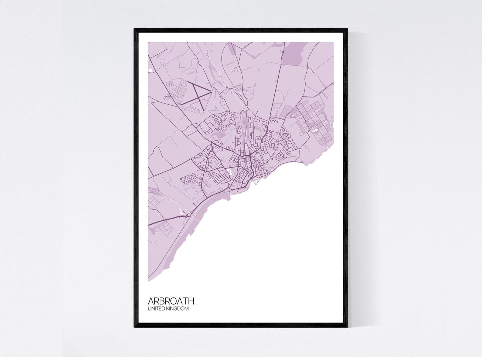 Arbroath Scotland City Map Art Print Many Styles 350gsm - Etsy UK