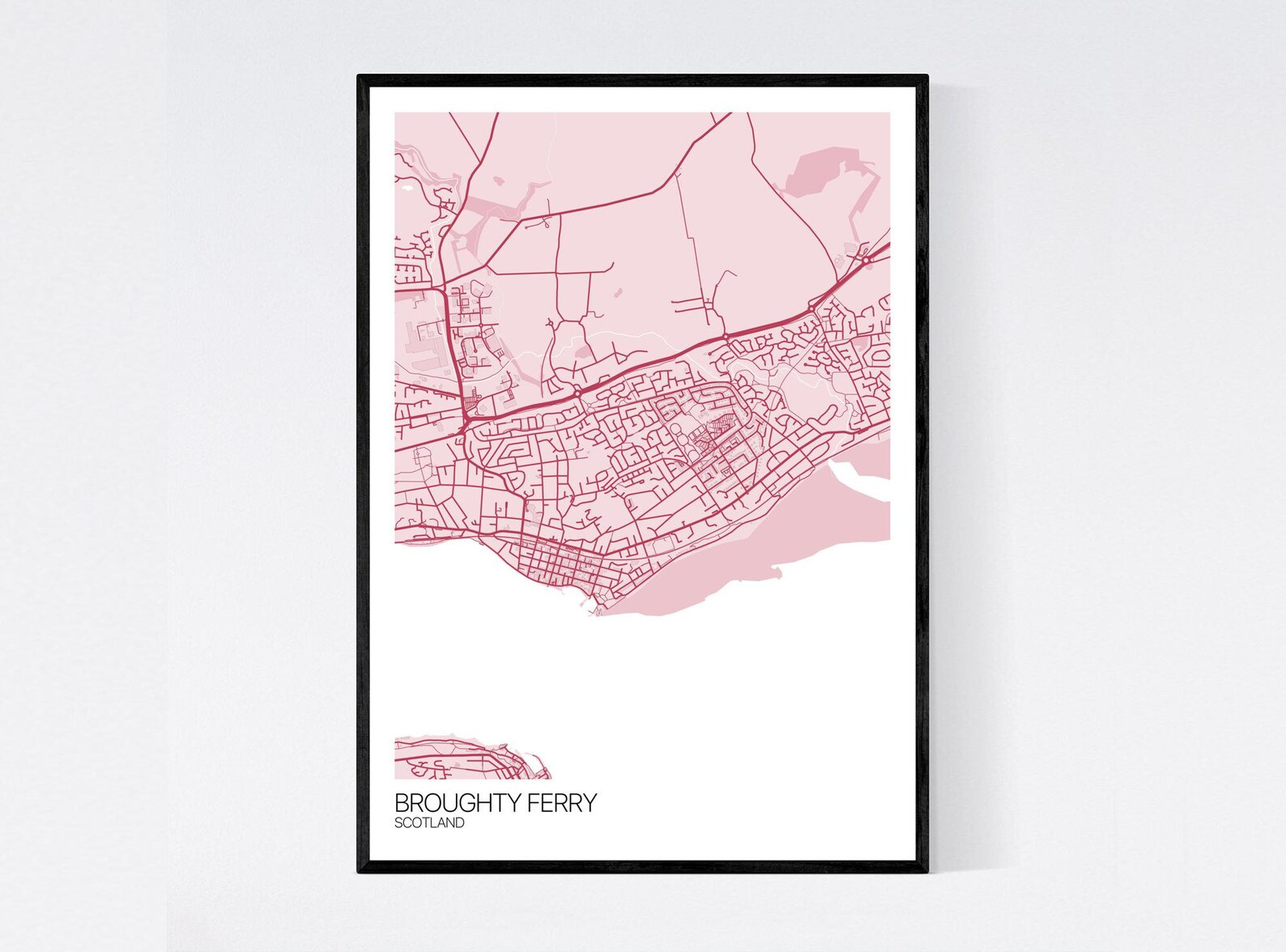 Broughty Ferry Scotland Map Art Print Many Styles 350gsm - Etsy UK