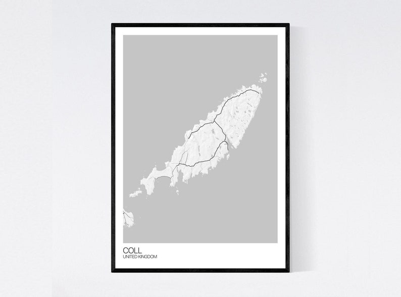 Coll Topographic Map Print Many Colours Fast Delivery | Etsy