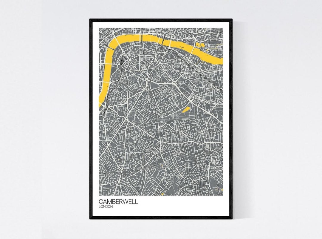 Camberwell, London Map Art Print - Many Colours - 350gsm Art Quality ...