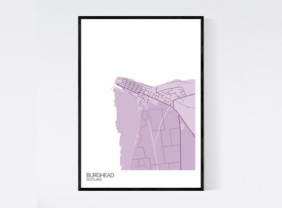 Burghead Scotland Map Art Print Many Styles 350gsm Art - Etsy