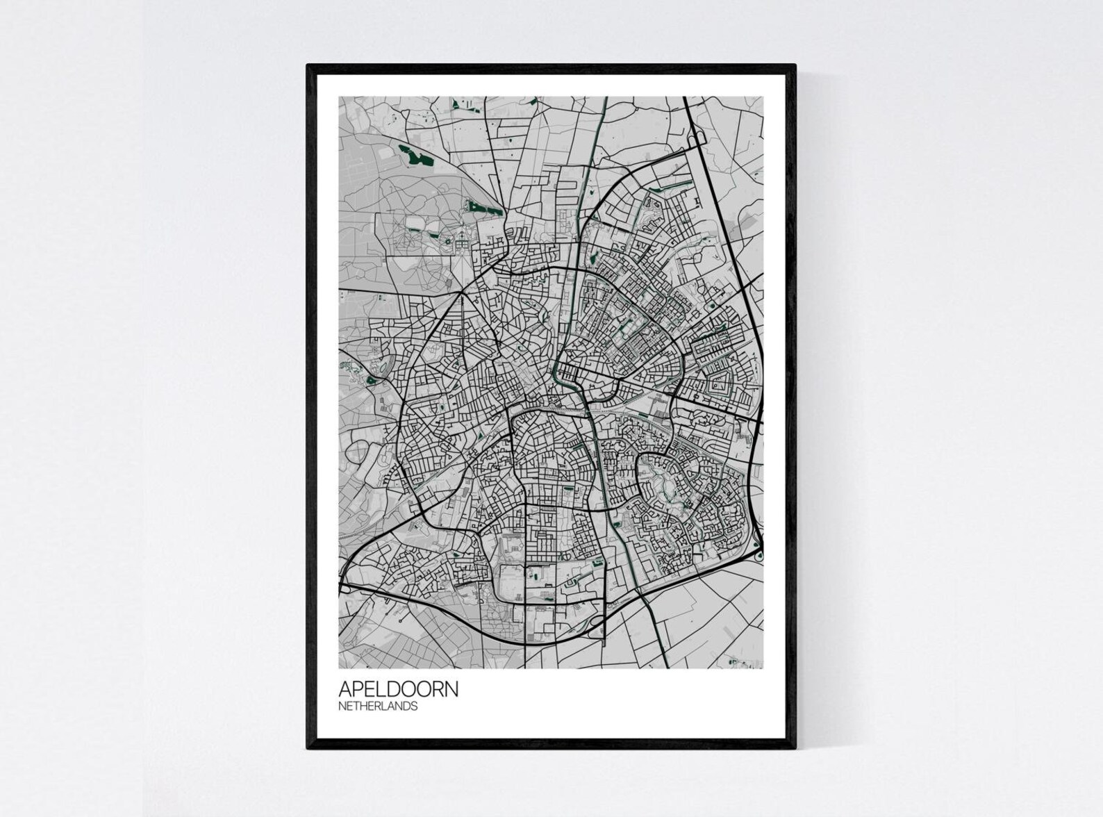 Apeldoorn Netherlands Map Art Print Many Colours 350gsm | Etsy