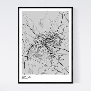 Buxton England Map Art Print Many Styles 350gsm Art - Etsy