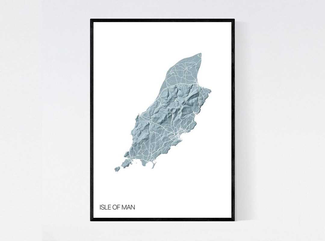 Isle of Man Topographic Map Print Many Colours Fast Delivery Custom ...