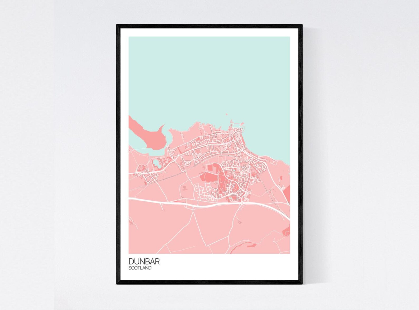 Dunbar Scotland Map Art Print Many Styles 350gsm Art - Etsy