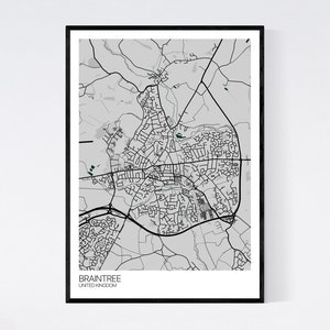 Braintree Map Art Print Many Styles 350gsm Art Quality Paper Fast ...