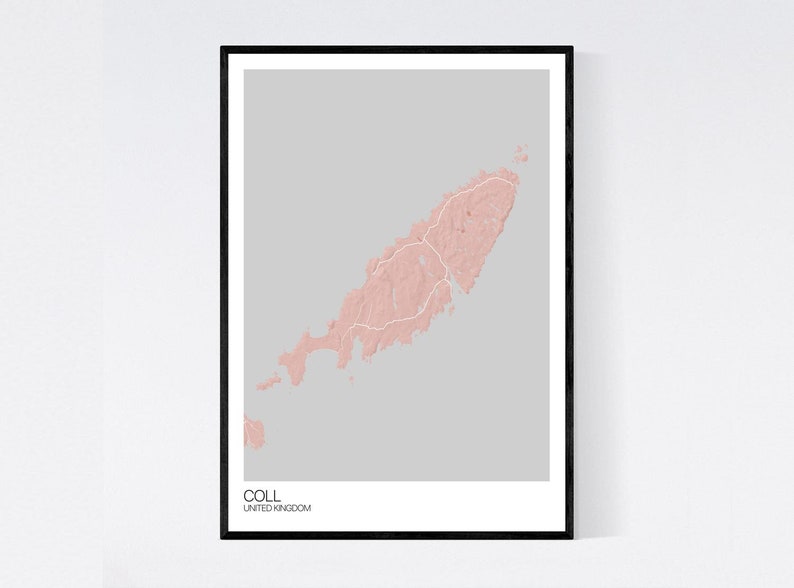 Coll Topographic Map Print Many Colours Fast Delivery | Etsy