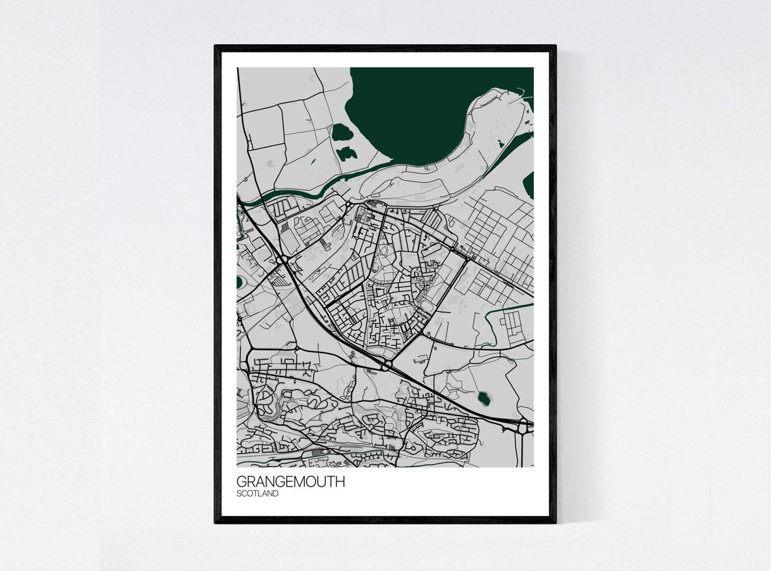 Grangemouth Scotland Map Art Print Many Styles 350gsm Art - Etsy
