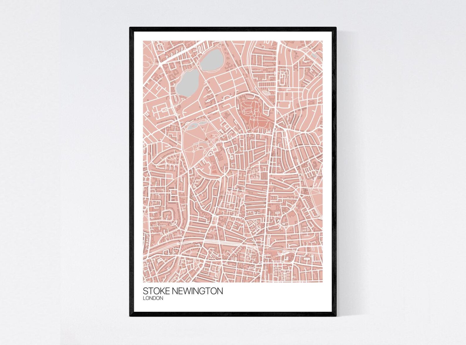Stoke Newington London Map Art Print Many Colours 350gsm | Etsy