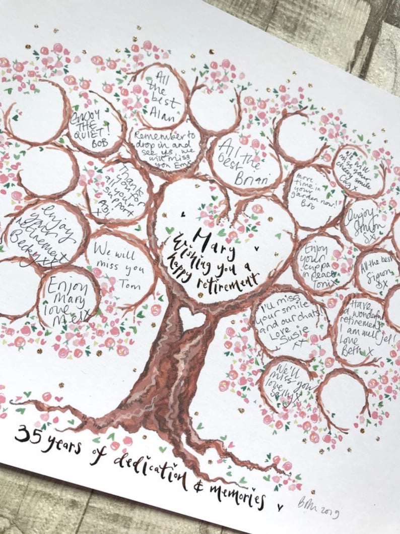 Large Special Retirement Gift, 50 Spaces, Personalised Colleague ...