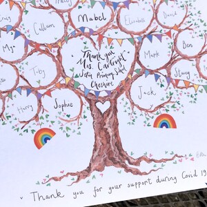 Filled in Personalised Teacher Gift, Thank You Teacher, Whole Class ...