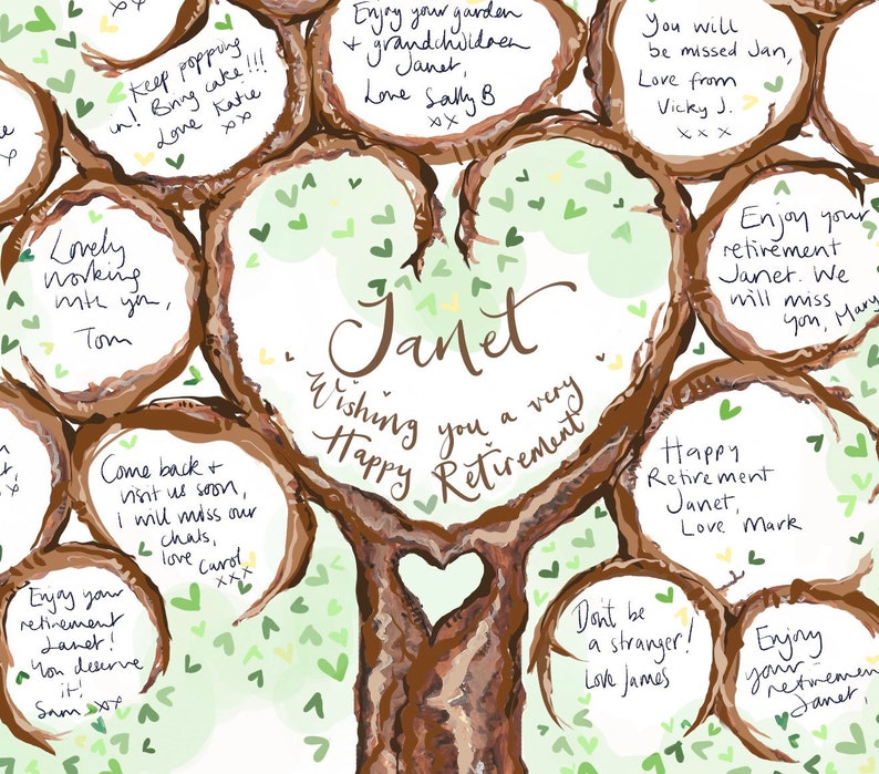 Retirement Gift With 50 Spaces Personalised Colleague Keepsake, End of ...