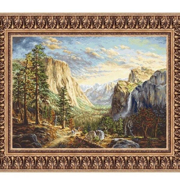 Mountain Crossstitch - Etsy