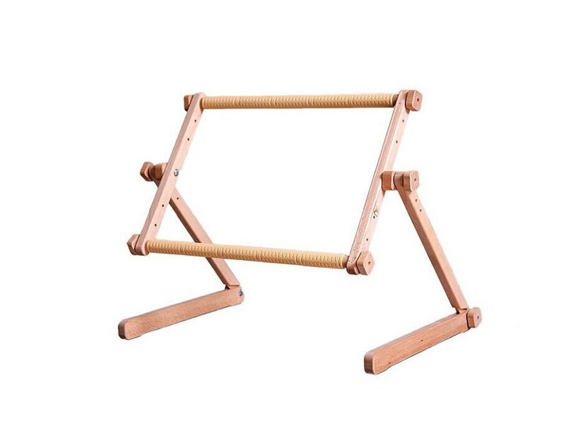 Wooden Adjustable Embroidery Stand, Scroll Frame Tapestry, Needlework ...