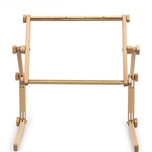 Adjustable Wooden Embroidery Stand, Scroll Frame Tapestry, Needlework ...