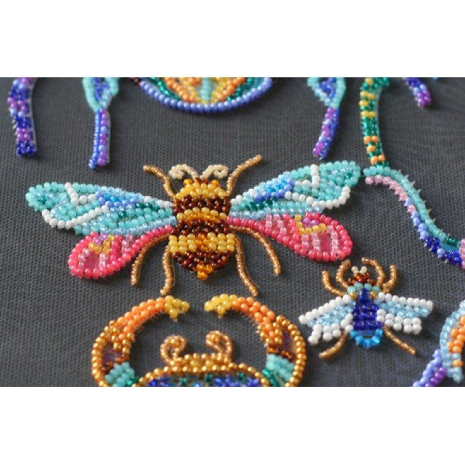 Bead Embroidery Kit Beetles DIY Bead Embroidery Kit on Art - Etsy