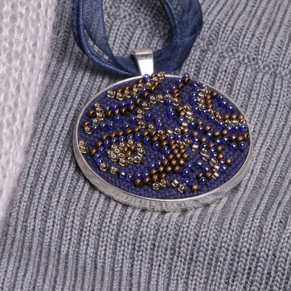 Embroidery Pendant - Etsy