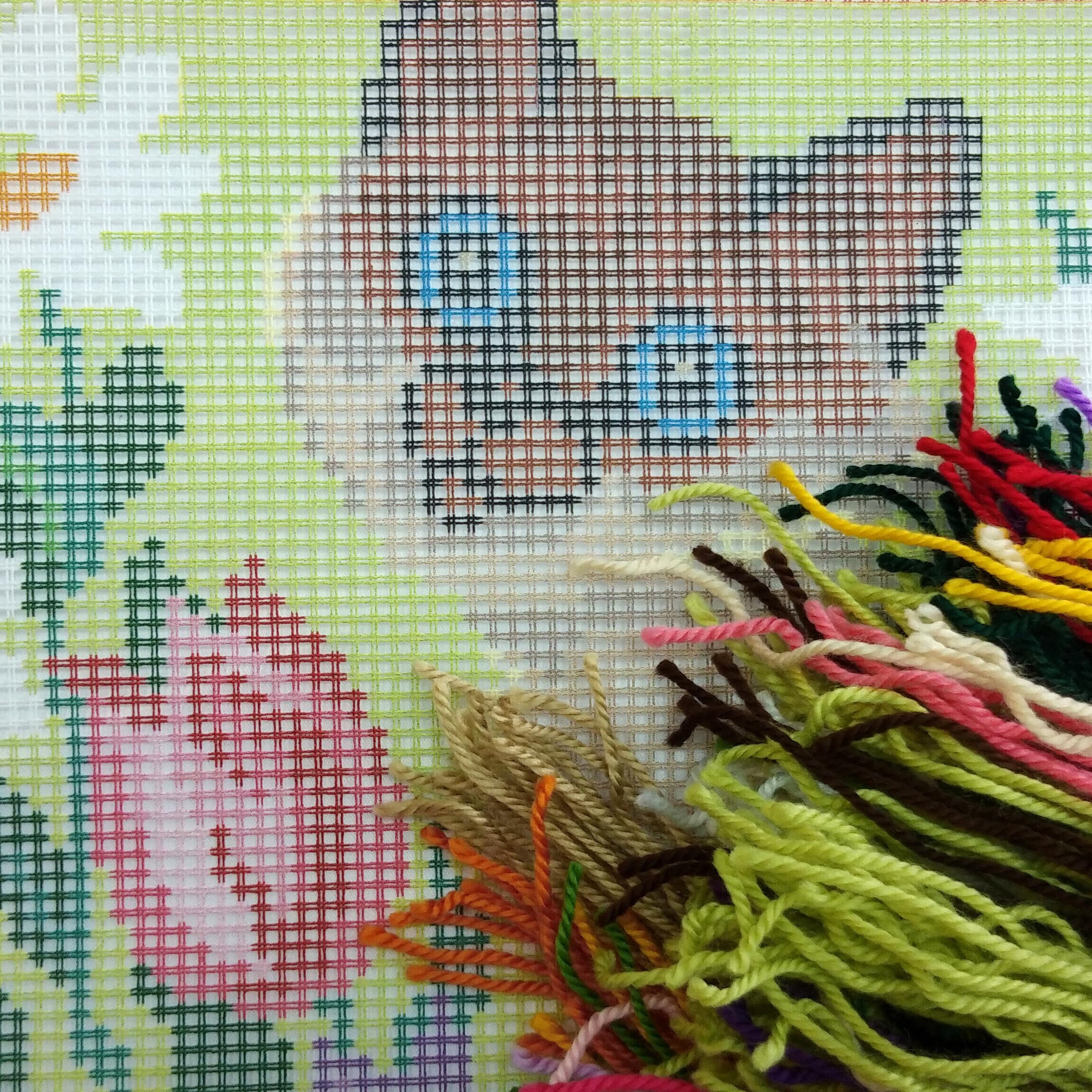 DIY Needlepoint Pillow Kit Siamese Cat in Flowers, Tapestry Pillow Kit ...