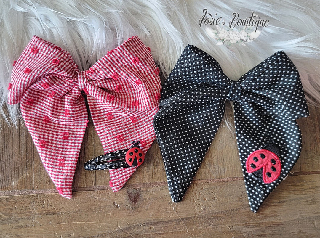 Lovely Ladybug Bow Collection • Adorable Picnic Bow and Ladybug Sailor ...