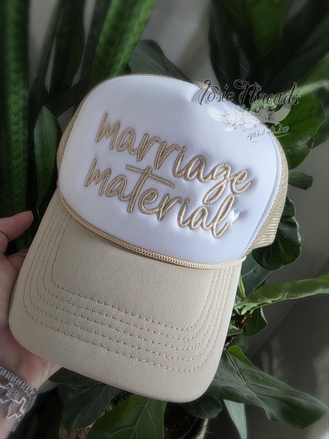 Marriage Material Embroidered Foam Cap • Newlywed Gift Hat - Etsy