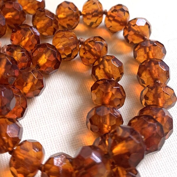 Faceted Amber Beads - Etsy