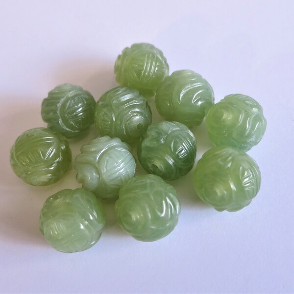 Carved Jade Bead - Etsy