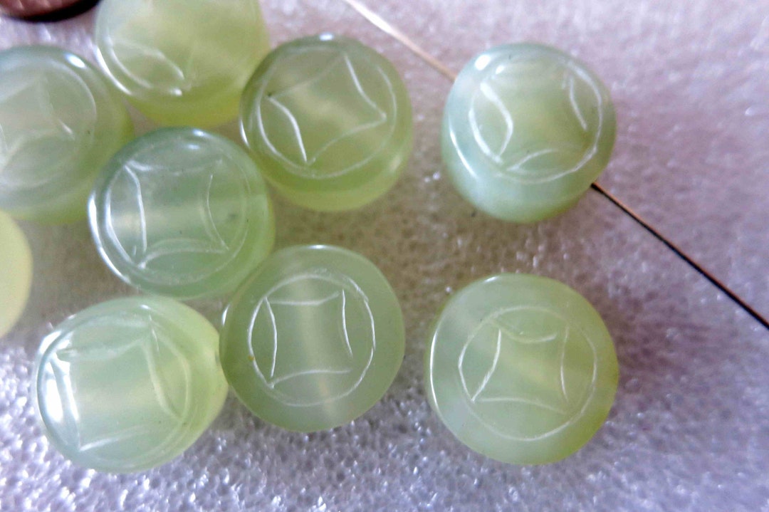 10 Vintage Chinese Jade Coin Prosperity Carved Vintage Chinese - Etsy