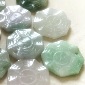 5 Vintage Chinese Yin Yang Jade Carved Jadeite Burma Jade Pendants ...
