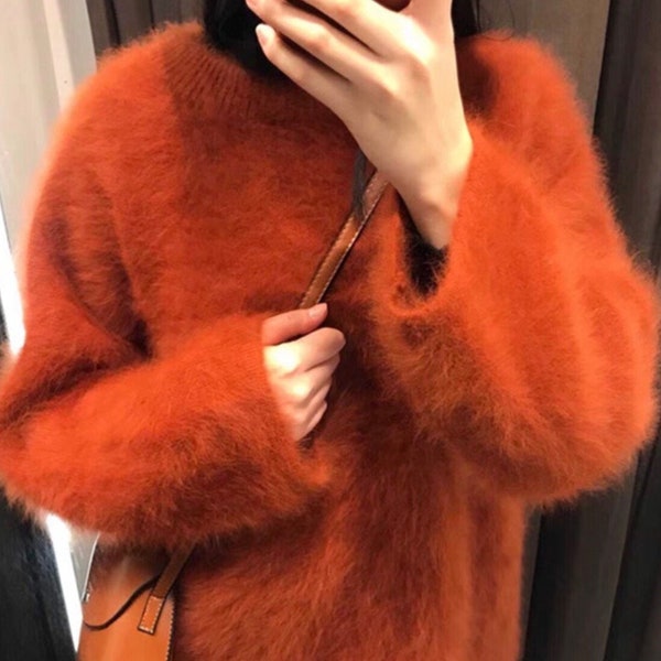 100% Angora Sweater - Etsy