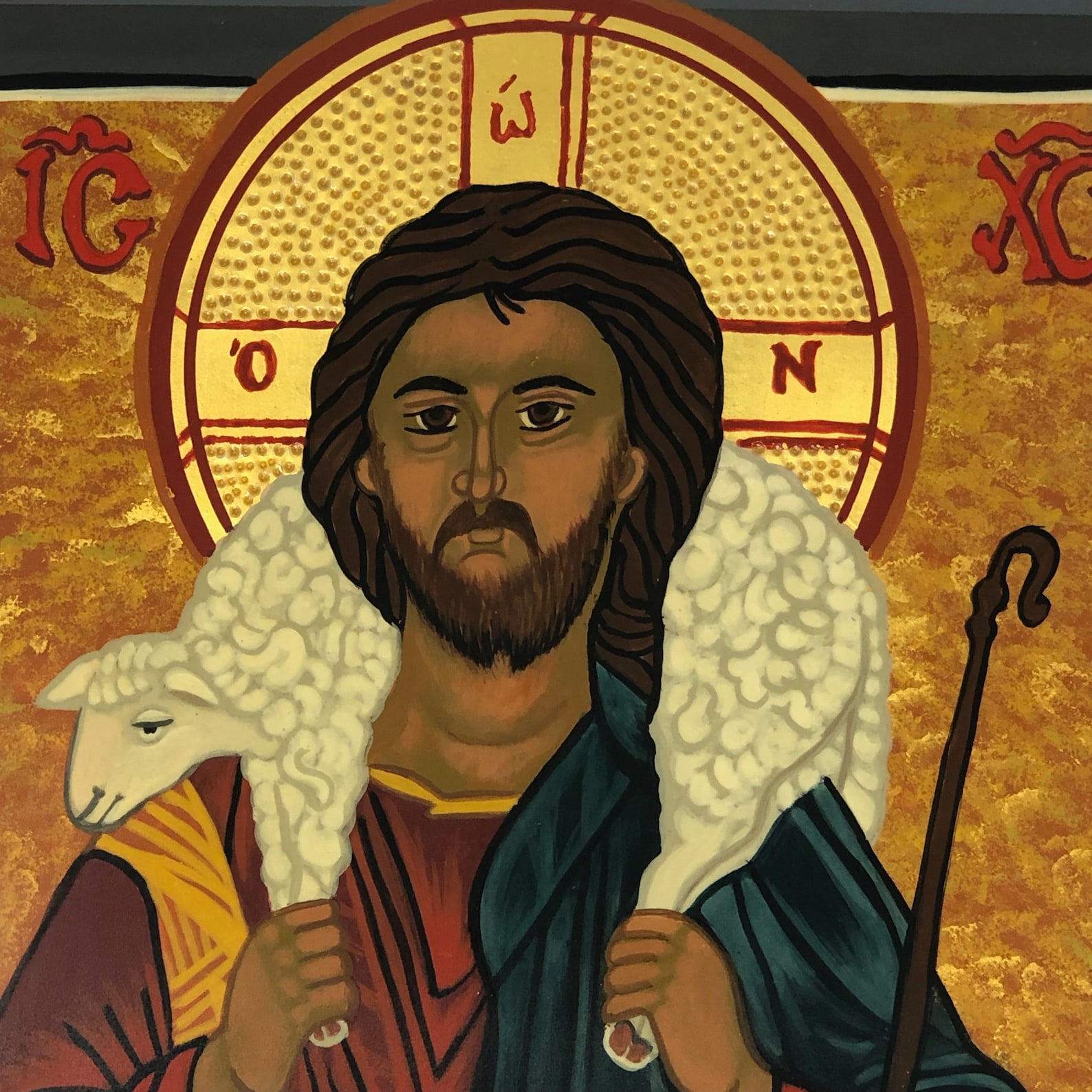 Jesus, Christ the Shepherd - Icon - Iconography - Original Art ...